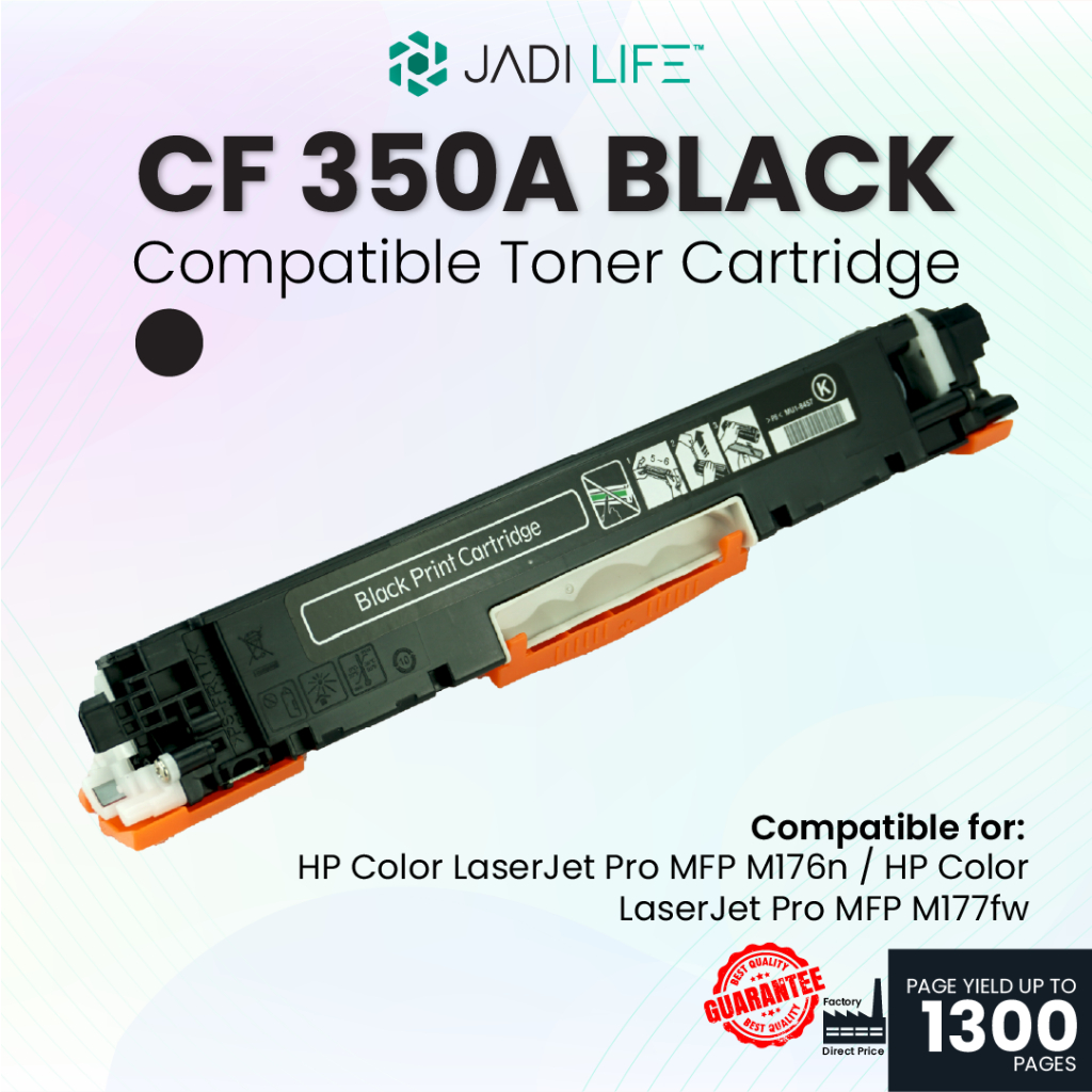Compatible CF350A (130A) Black Laser Toner Cartridge For Use In HP LaserJet Pro MFP M176n ...