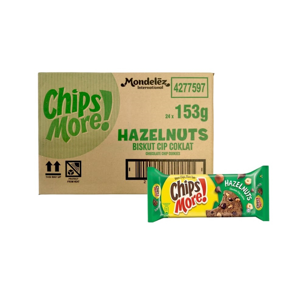 Chipsmore Hazelnut Chocolate Chip Cookies 153gX24(1CTN) | Shopee Malaysia