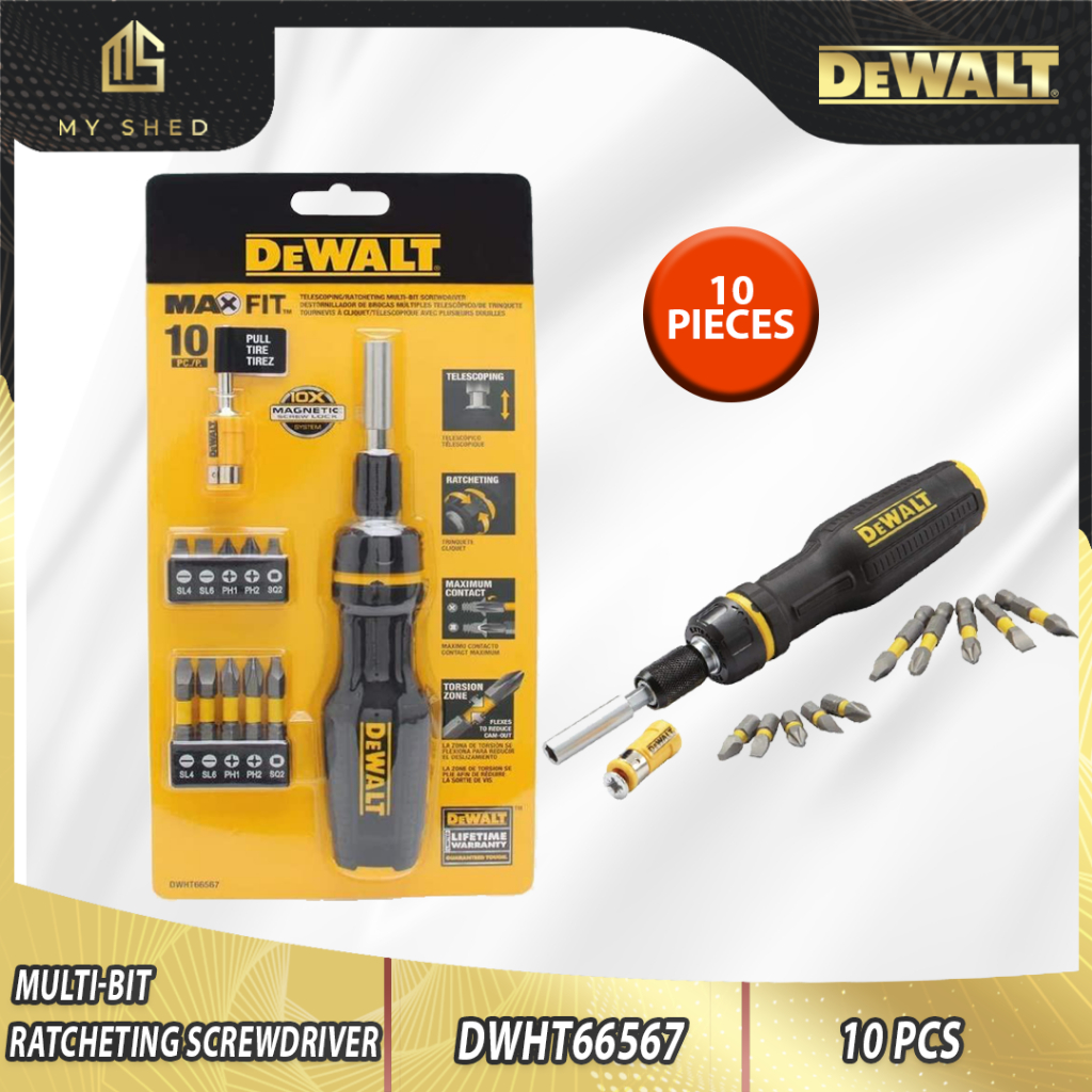 Dewalt DWHT66567 MAX FIT® Telescoping Multi-bit Ratcheting Screwdriver ...