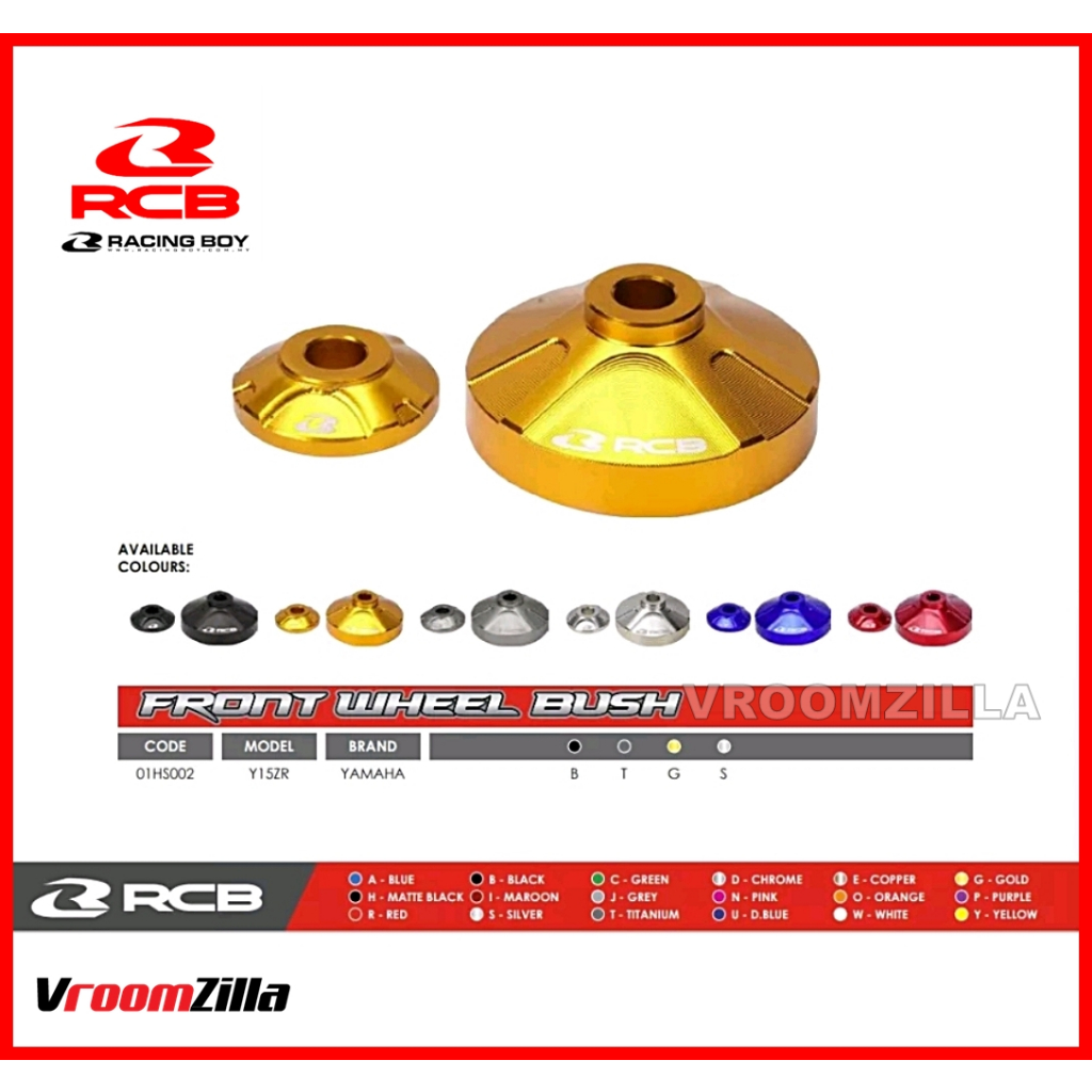 RCB Sport Rim Bush Meter Bush Y15ZR Y16ZR Y125ZR ( 4 HOLE RIM USE ONLY ...