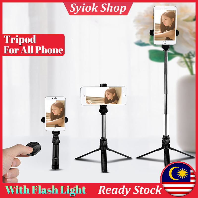 3in1 Bluetooth Selfie Stick 🎀Ready Stock MY🎀 遥控自拍棒 Remote Selfie Tripod ...