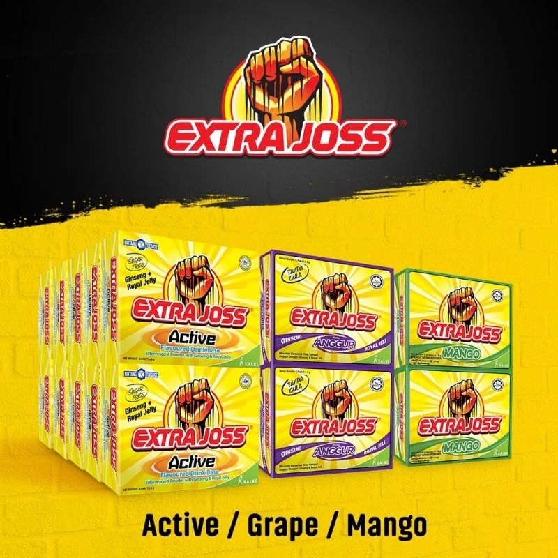 Extra Joss Active Juice Powder Anggur/Mangga/Active (6's x 4g) | Shopee ...