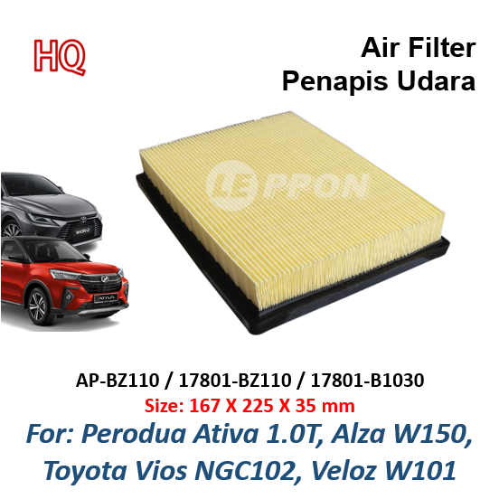 Leppon Perodua Ativa 1.0T Alza W150 Toyota Vios NGC102 Veloz W101 Air ...