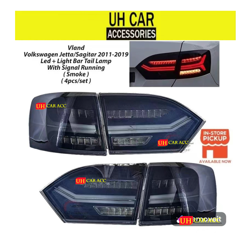 Volkswagen Jetta/Sagitar 2011-2014 Led + Light Bar Tail Lamp With ...
