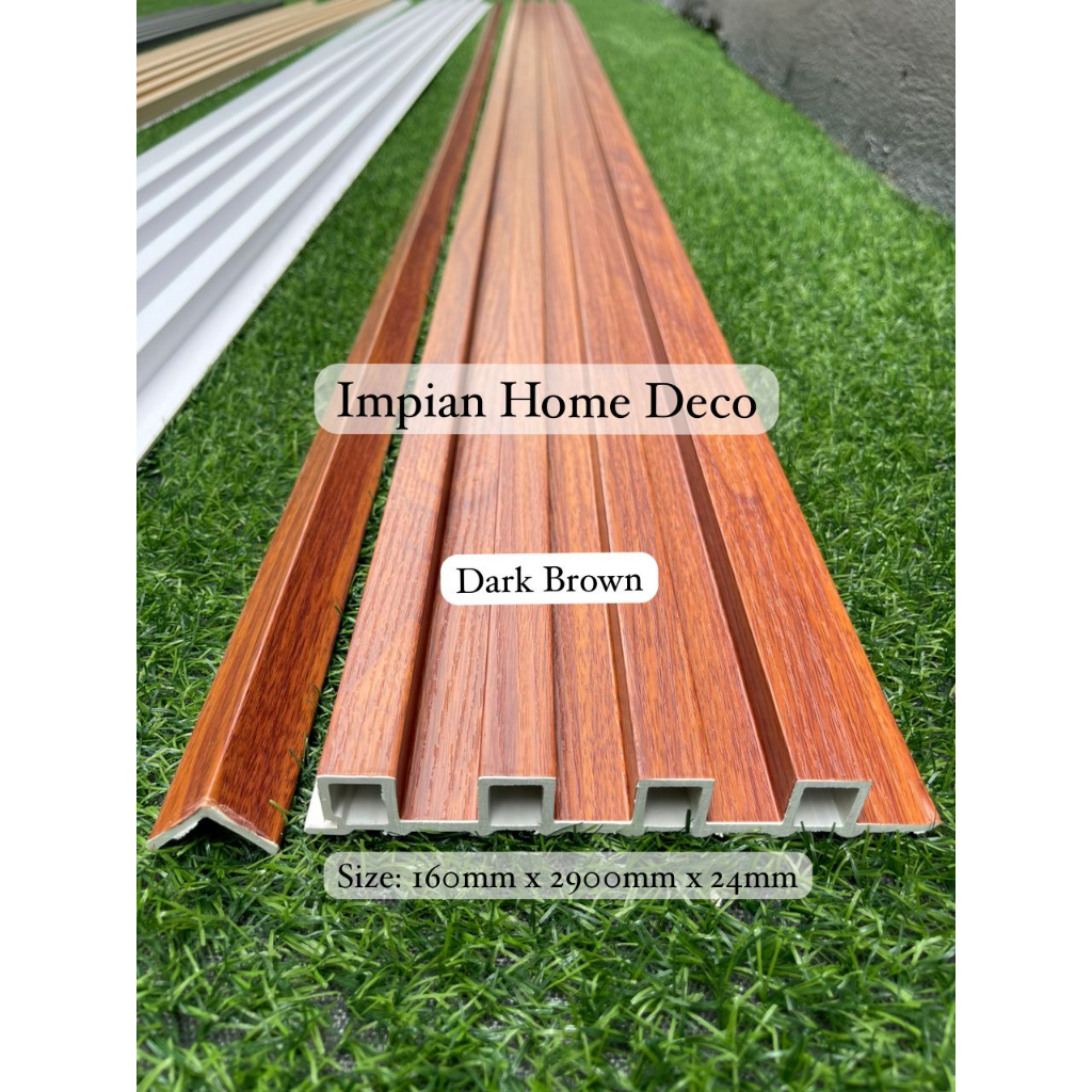Fluted Wall Panel WPC and L Profile (1450x160mm-2pc) | Shopee Malaysia