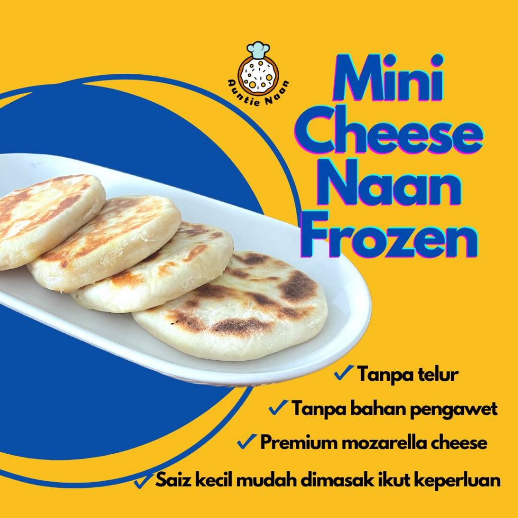 MINI CHEESE NAAN FROZEN AUNTIE NAAN (DELIVERY KL SAHAJA) | Shopee Malaysia