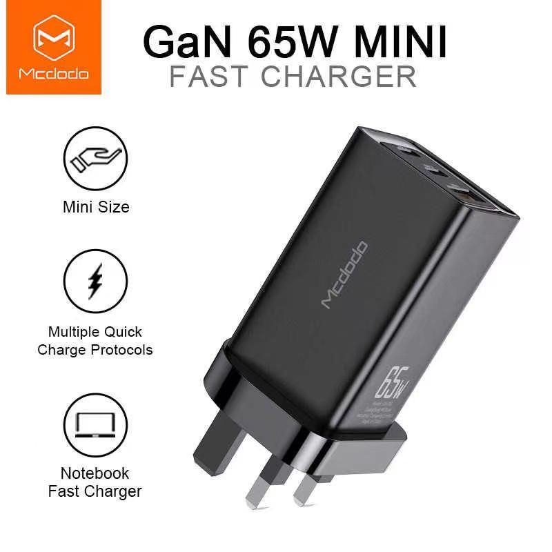 MCDODO CH-155 GaN 5 Pro 67W Super Fast Charger / PD + QC Super Fast Quick Charging / 3 Port ...
