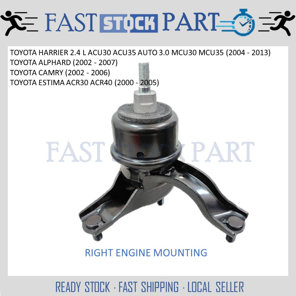 1PC RIGHT ENGINE MOUNTING -12362-28020 HARRIER 2.4 ACU30 ACU35 3.0 ...