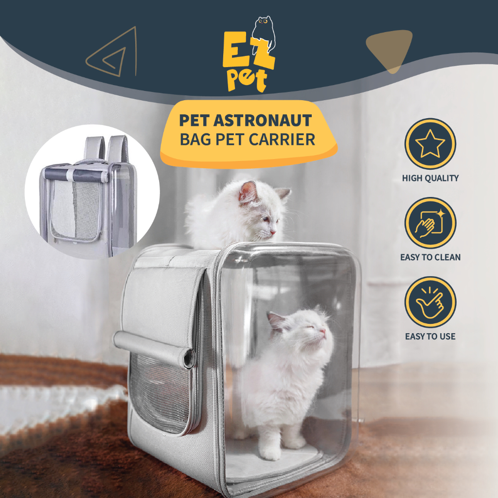 EZPET🐱【Foldable Pet Bag】Pet Astronaut Bag Pet Carrier Cat Carrier Bag ...