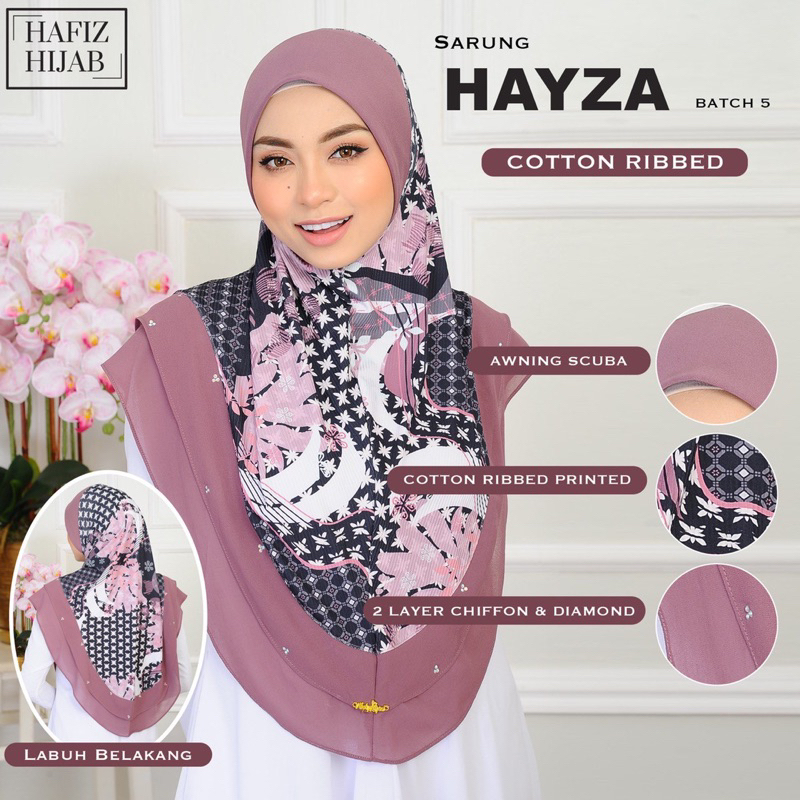 Tudung Corak 2 Layer Cotton Ribbed Batu | Corak Instant | Tudung ...
