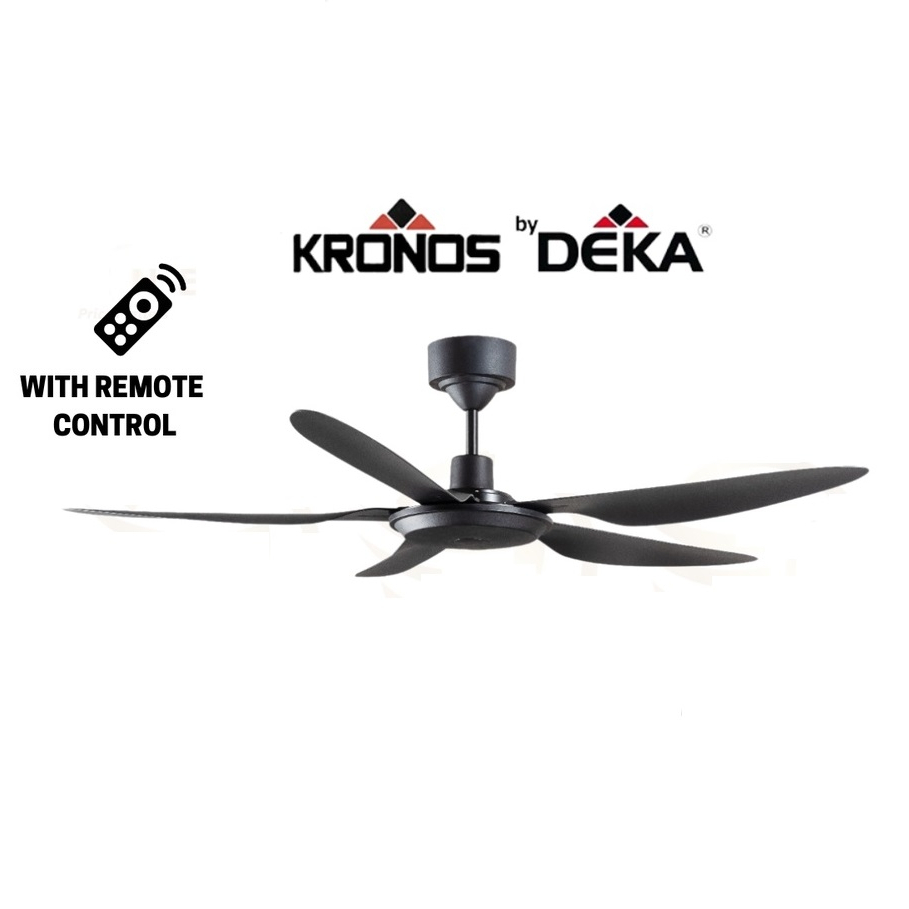 DEKA KRONOS 56'' F5DC 7SPEEDS DC MOTOR CEILING FAN (BLACK) | Shopee ...