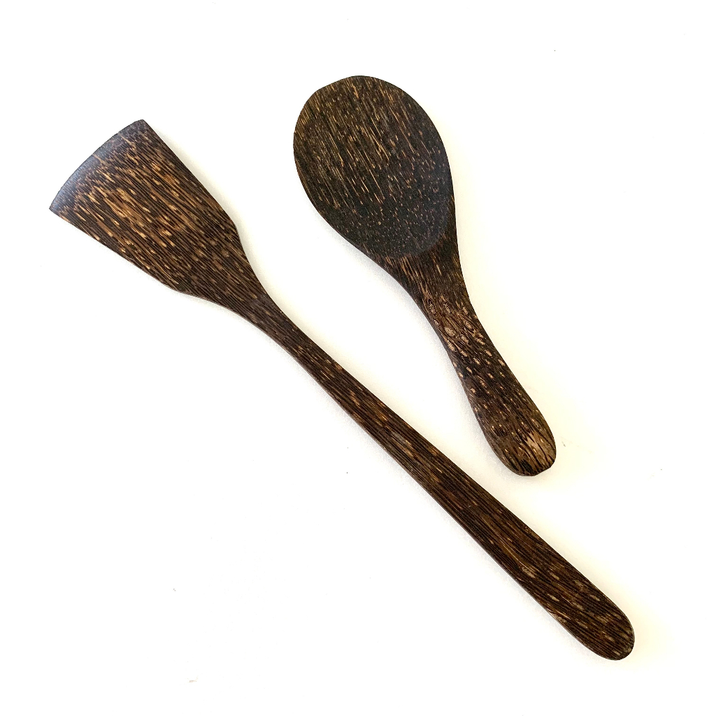 Handmade Natural Wooden Rice Ladle Spatula Cooking Utensils Senduk ...
