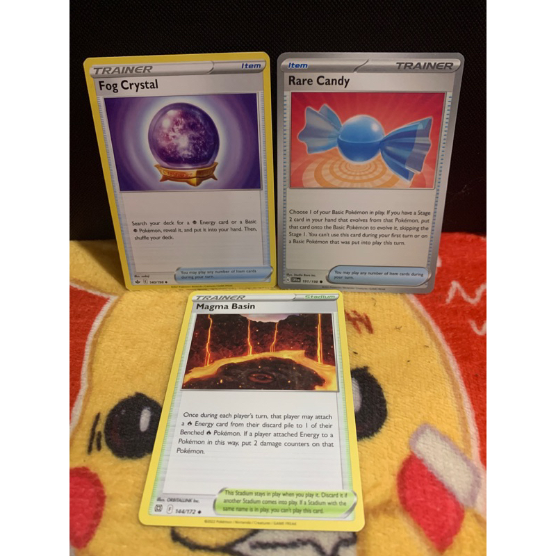 Pokemon Tcg - Playable trainer Rare candy Fog crystal magma basin ...