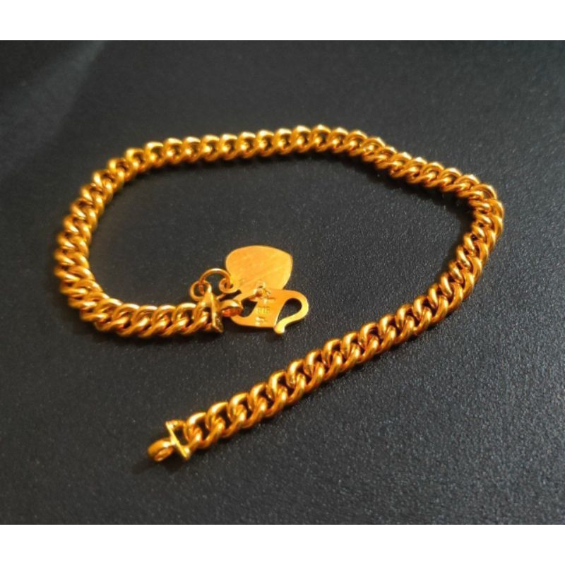 Gelang tangan gajah dewasa emas 916 tulen | Shopee Malaysia
