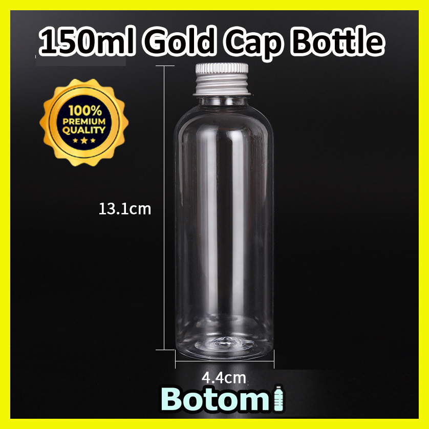 30ml 50ml 100ml 150ml transparent clear plastic bottle metal aluminium ...