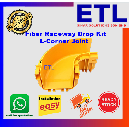 L-Conner Fiberguide raceway fiberrunner yellow trunking Horinzon elbow ...