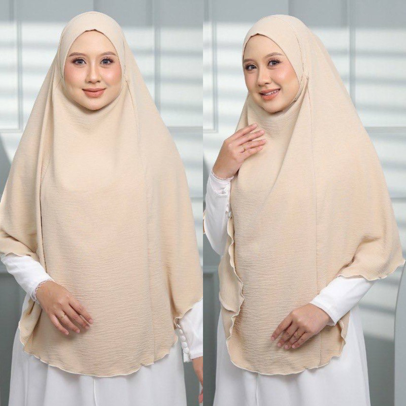 Khimar sarung labuh Ironless | Tudung Labuh Tali Cotton Cey | Shopee ...