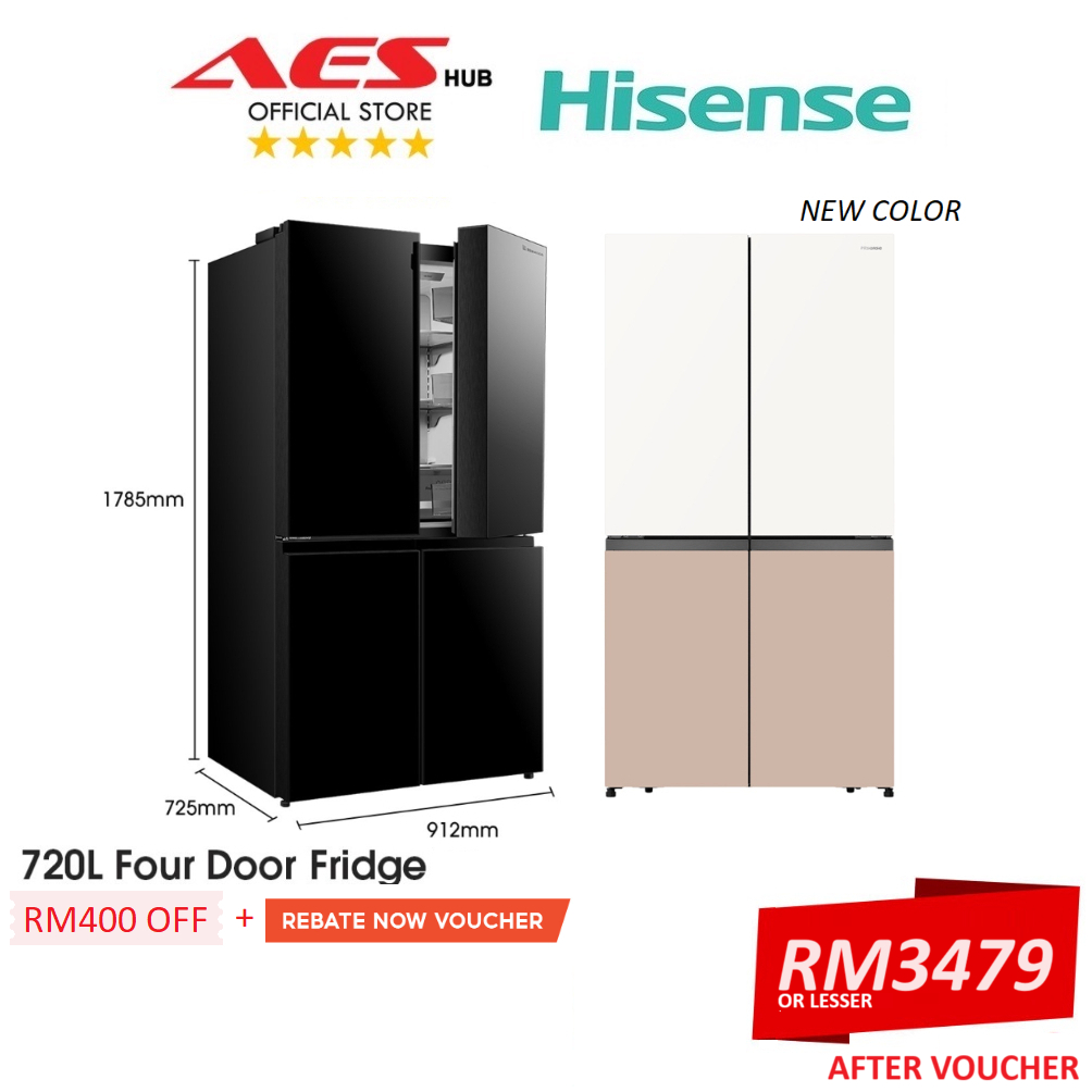 Hisense Refrigerator 4 Doors 720L French Door 4 Door Fridge Inverter 冰箱 ...