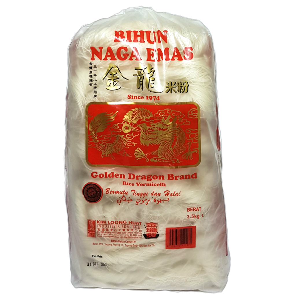 Golden Dragon Rice Vermicelli / Bihun Bermutu Nagamas / 金龍米粉 3.5kg ...