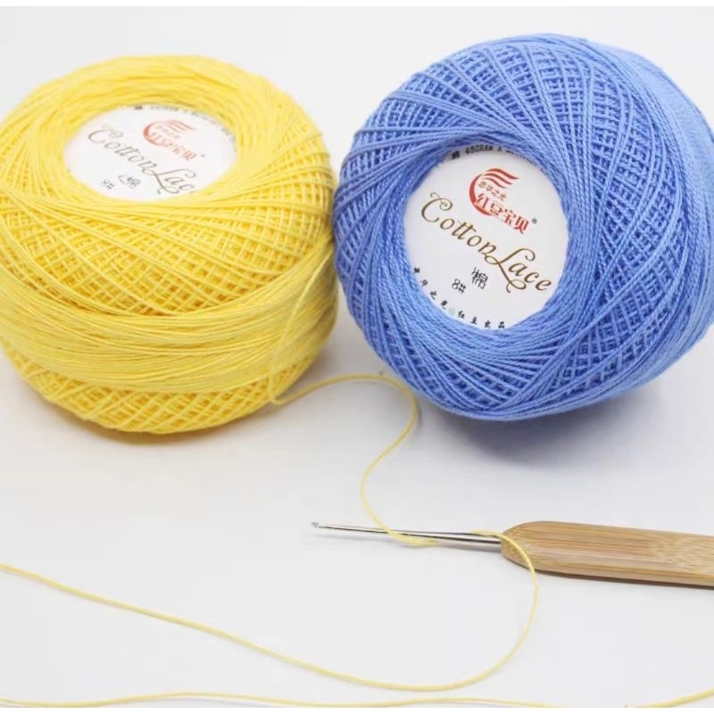 #8 crochet lace yarn Ready stock in Malaysia 8号蕾丝线丝光亚麻 | Shopee Malaysia