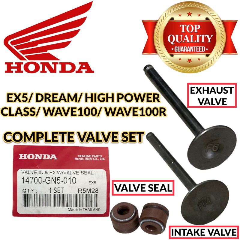 🔥HONDA EX5 DREAM EX5 HIGH POWER EX5 CLASS WAVE100 WAVE100R COMPLETE VALVE SET INTAKE VALVE ...