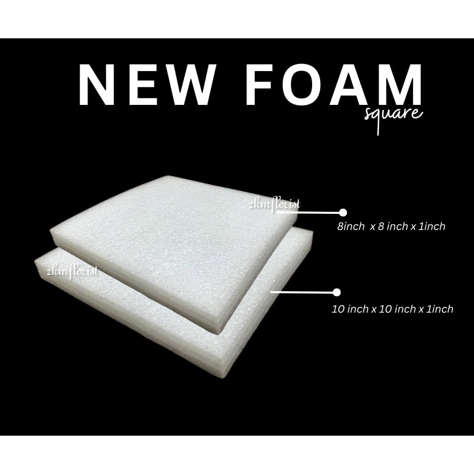SQUARE FOAM Polyethylene PE foam Square Bulat White Cake Kek Gabus ...