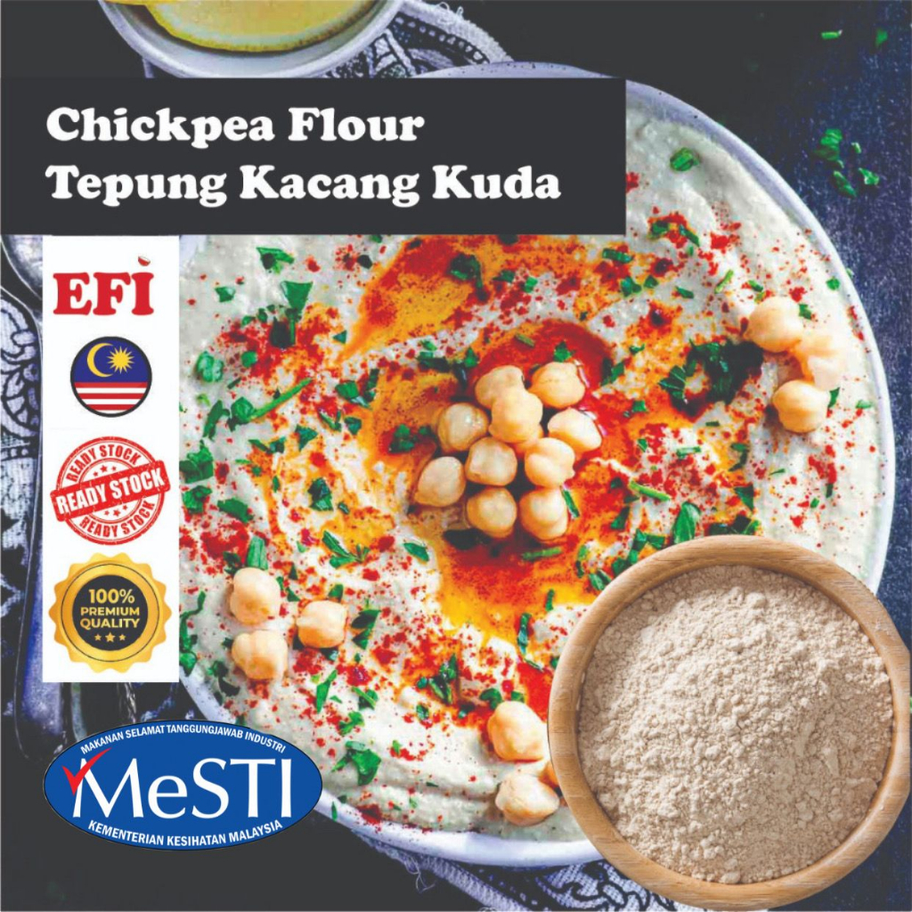 Tepung Kacang Kuda| Tepung Hummus| Chickpea Flour|鹰嘴豆粉 100g-1kg | Shopee Malaysia