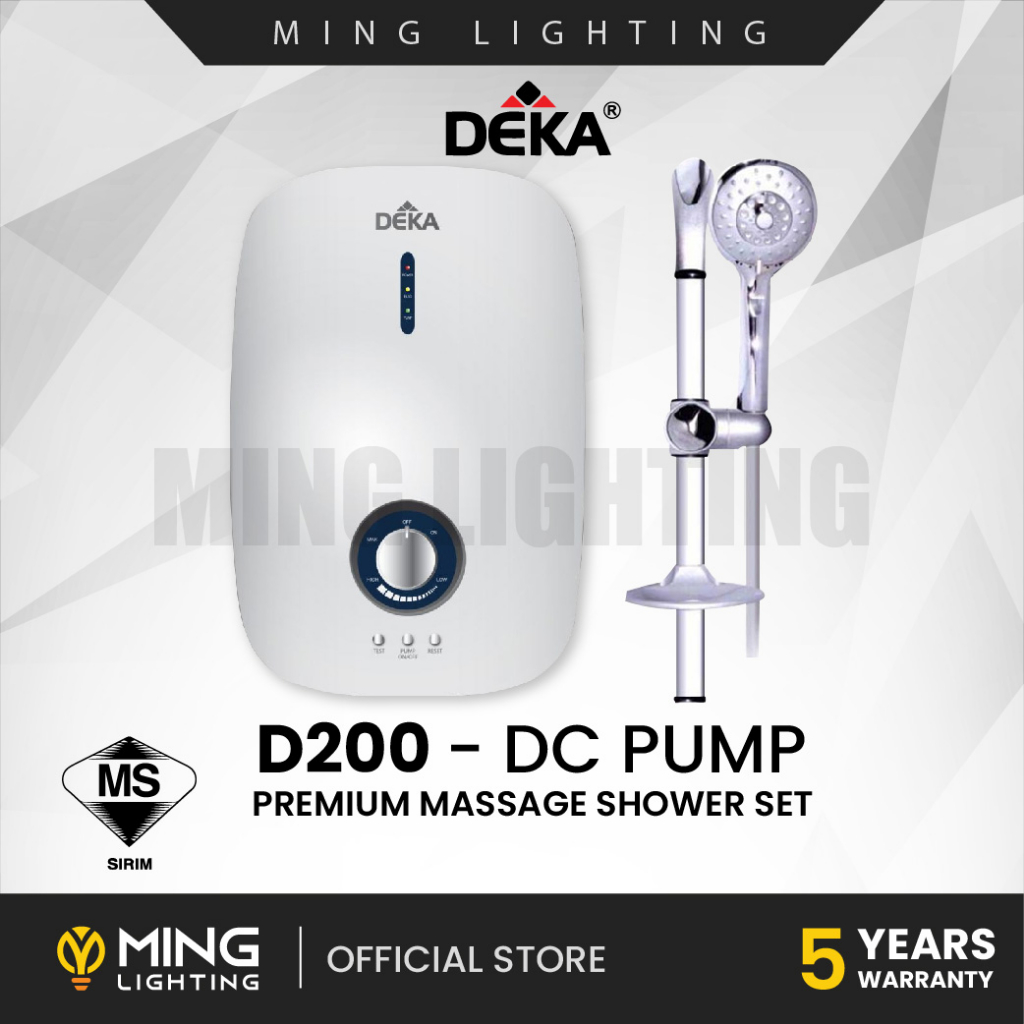 (Sirim) Deka Instant Water Heater D200 DC Pump White Hot Cool Rain ...