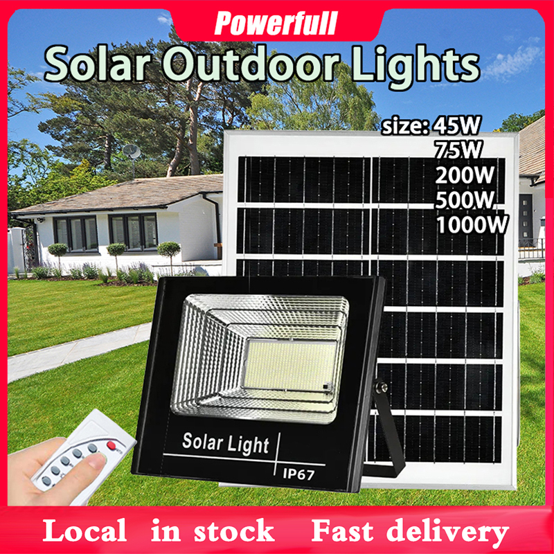 Solar Light Outdoor Lighting 45W-1000W Solar Spotlight Lampu solar IP67 ...