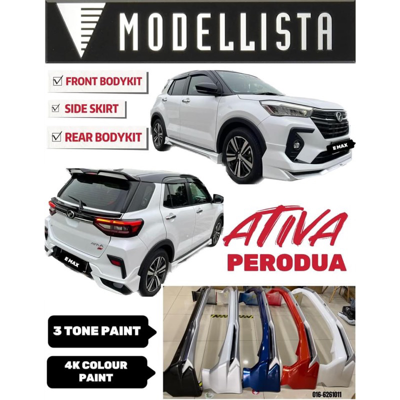 PERODUA ATIVA MODELLISTA DESIGN BODYKIT (FRONT SIDE REAR WITH PAINT ...