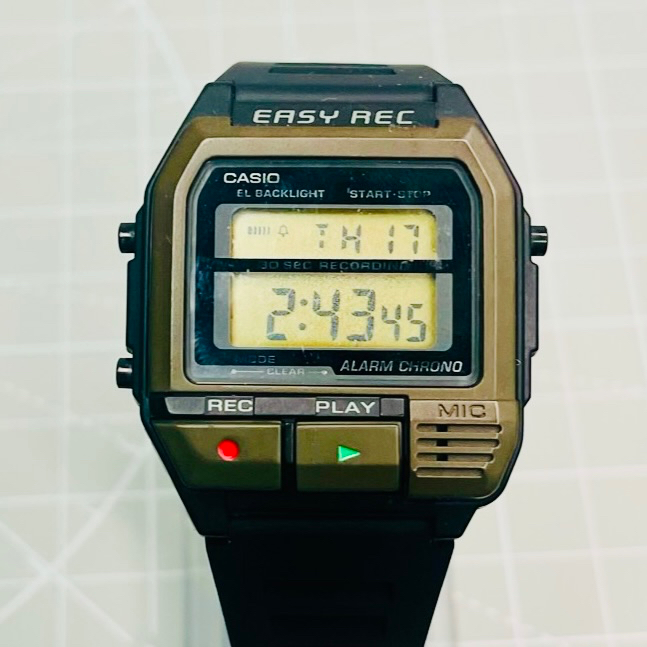 ORIGINAL CASIO F-V2 EASY REC | ILLUMINATOR | 30 SEC RECORDING | VINTAGE & RARE | Shopee Malaysia