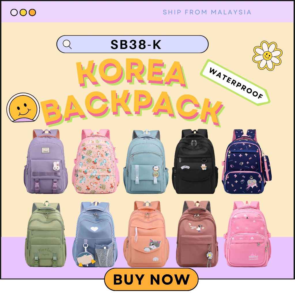 PG1 - 100 Design School Backpack / Beg Sekolah 书包 / Beg Galas Sekolah ...