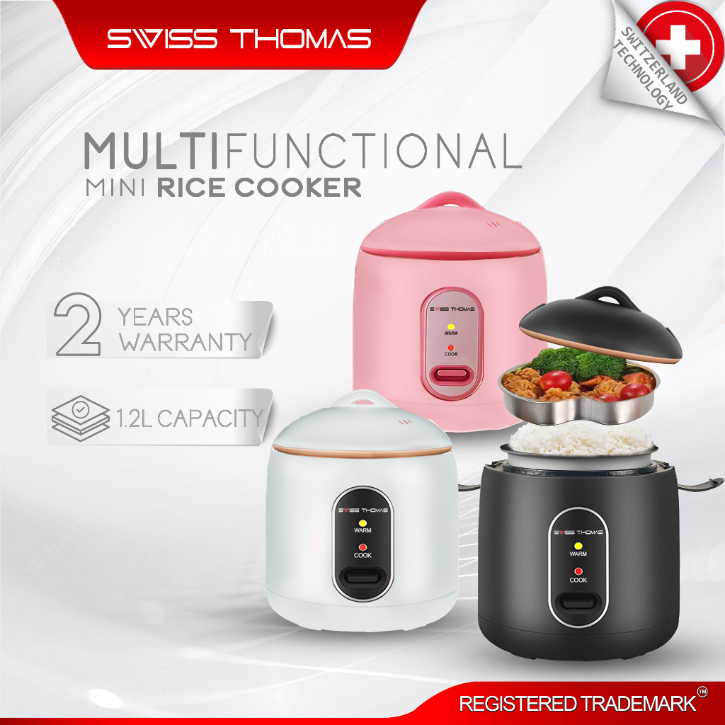 Swiss Thomas 1.2L Electric Rice Cooker Pot MultiCooker Non Stick with ...