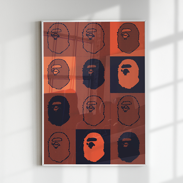 BAPE POP ART WALL DECOR STREETWEAR POSTER CANVAS FRAME POSTER | Shopee ...