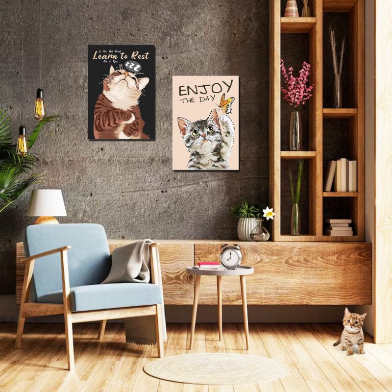 Poster Kucing / Cat (Wall Decoration Poster) -MDF Board | Shopee Malaysia