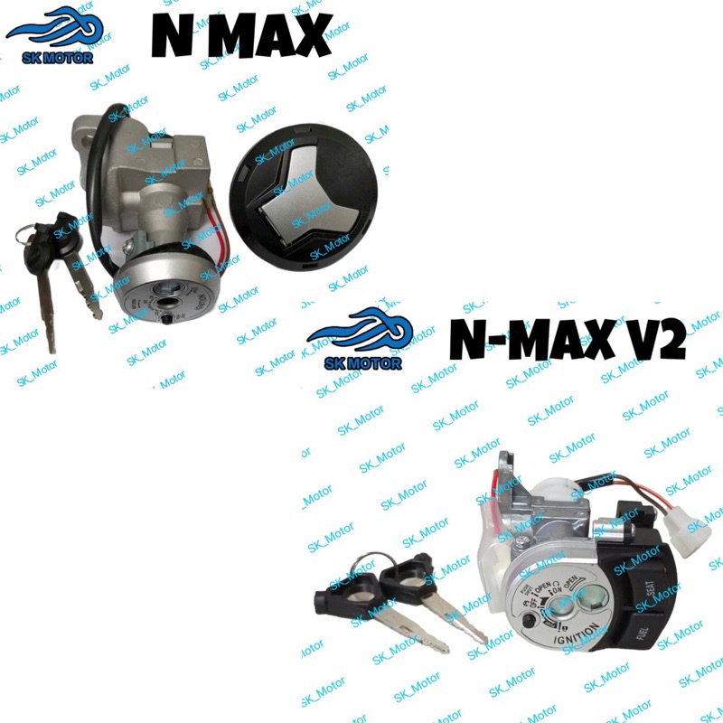 Yamaha N MAX / N-MAX / NMAX 150 155 V1 V2 Ignition Main Switch Full Key Set / Suis Kunci Fuel ...