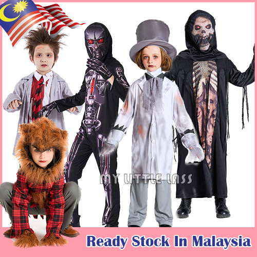 Halloween Scary Fancy Dress Bloody Student Zombie Costumes Uniform for ...