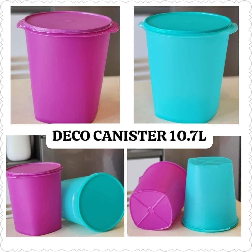7 Warna :Tupperware Tall Canister 10L / 10.7L Deco canister Giant ...