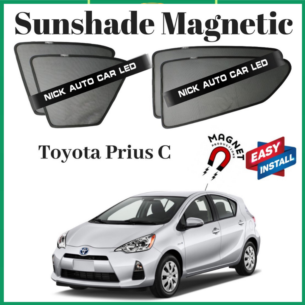 TOYOTA PRIUS C 2011-2018 (4 Windows / Set) Super Strong Magnetic ...