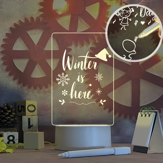 🌟 Indoor LED Night Light Message Board with USB Power 💡📝 | Shopee Malaysia