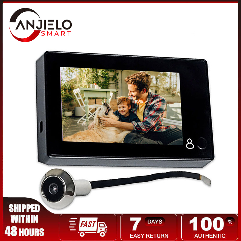 1080P 4.3 Inch Peephole Doorbell Viewer Color Screen Door Camera ...