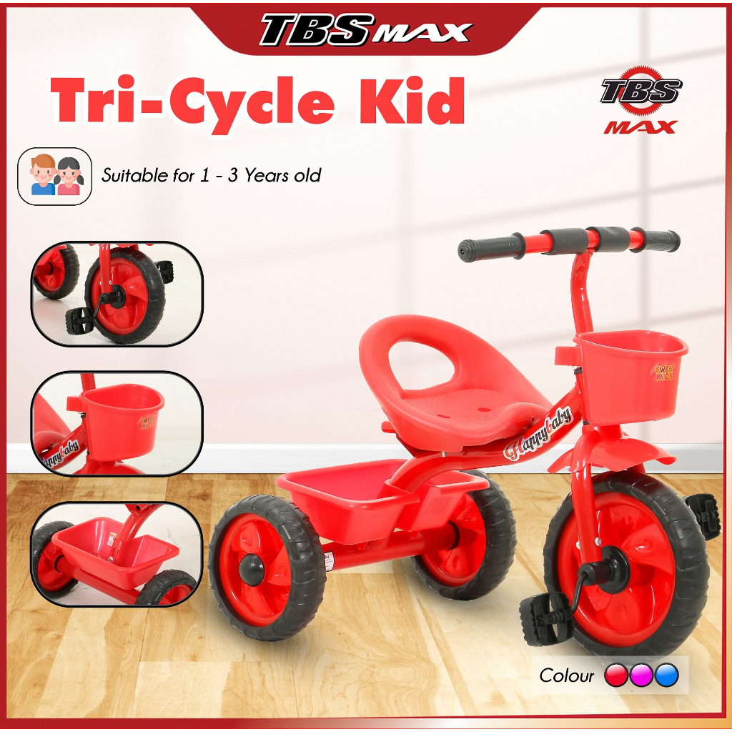 Basikal Budak 3 Roda Children Tricycle 1 - 3 Years Old Basikal Budak ...