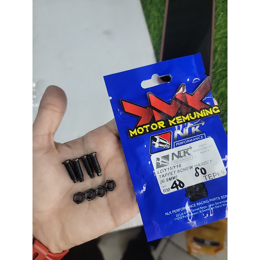 NLK TAPPET SCREW 6.9MM LC135 Y15ZR Y16ZR ROCKER ARM SCREW WIDE HEAD ...