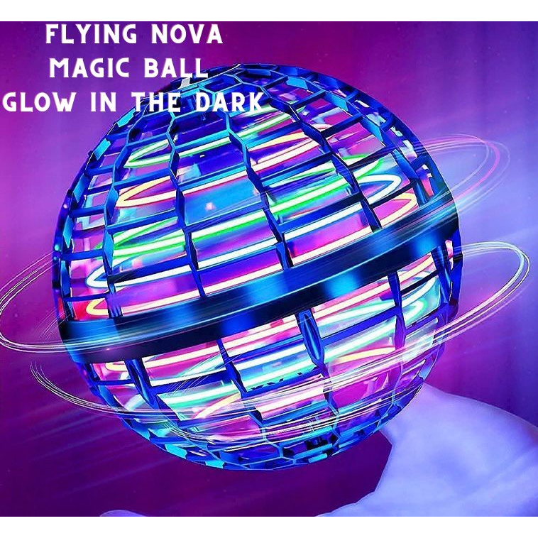 Flying Orb Toys Gyrosphere with 360° Rotate FlyNova UFO Flying Spinner ...