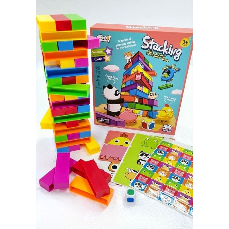 [Ready Stock] SZOll Stacking Brick Tower Board Game Stacking Block Game ...
