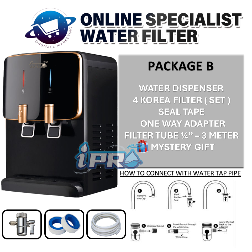 Ipro Hot & Cold Desktop Water Dispenser Model M5 - 4 Stages 8" Korea ...
