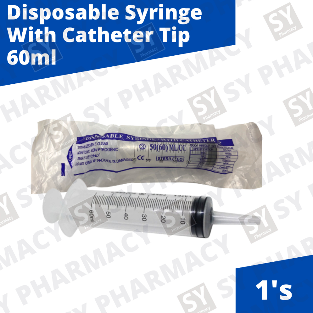 Disposable Sterile Syringe With Catheter Tip 60ml 1 Unit | Shopee Malaysia