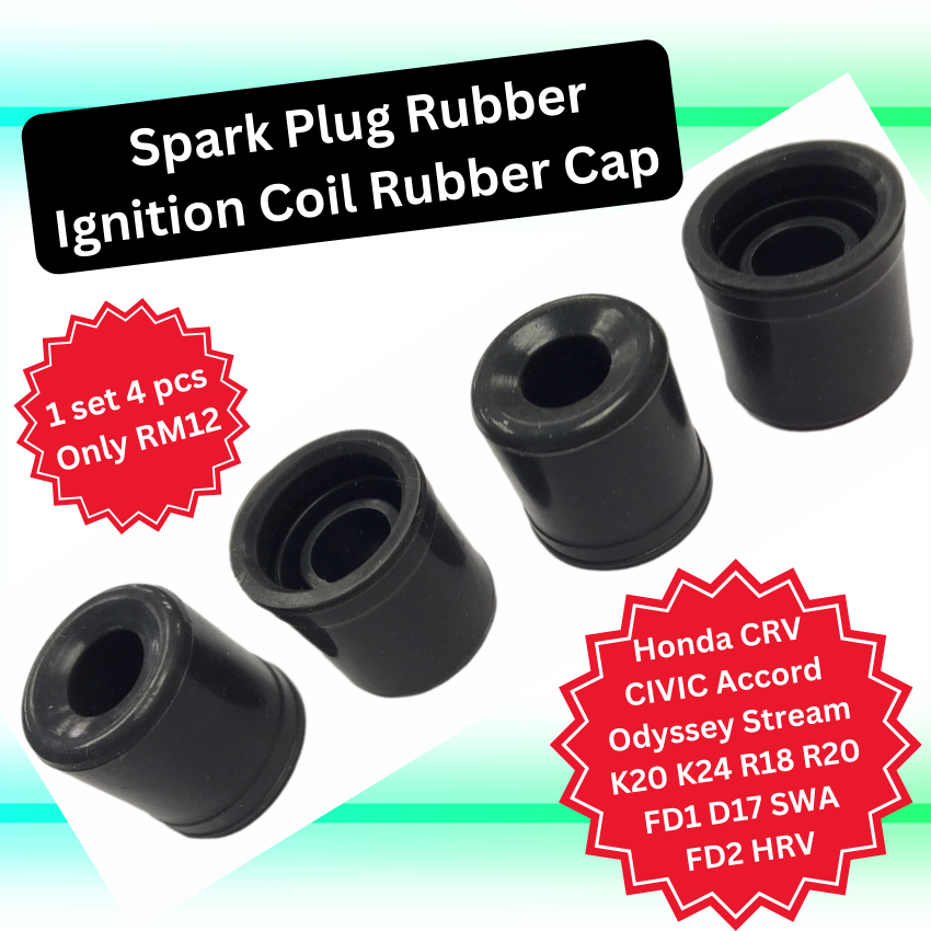 (1 set 4pcs) Spark Plug Rubber For Honda K20 ignition coil rubber cap ...