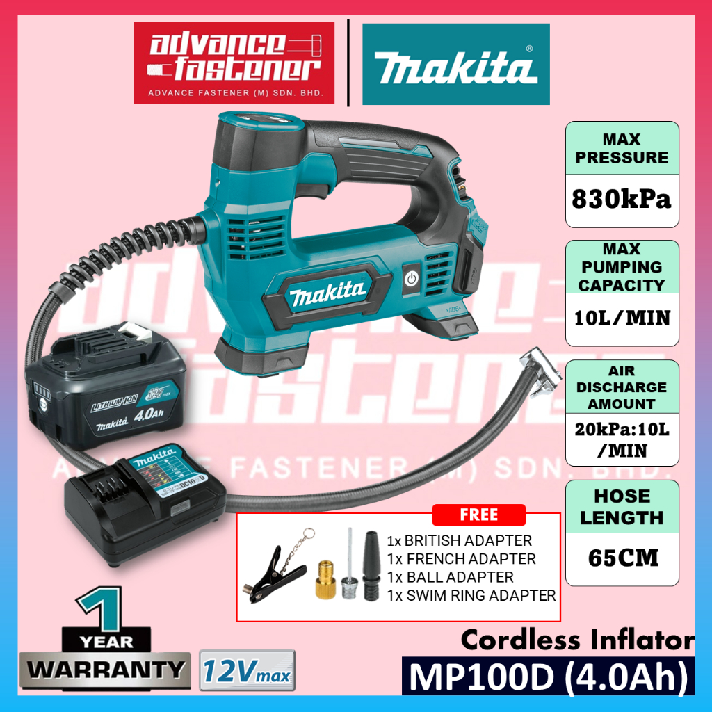 MAKITA MP100DZ / MP100D 12Vmax Cordless Inflator | Shopee Malaysia