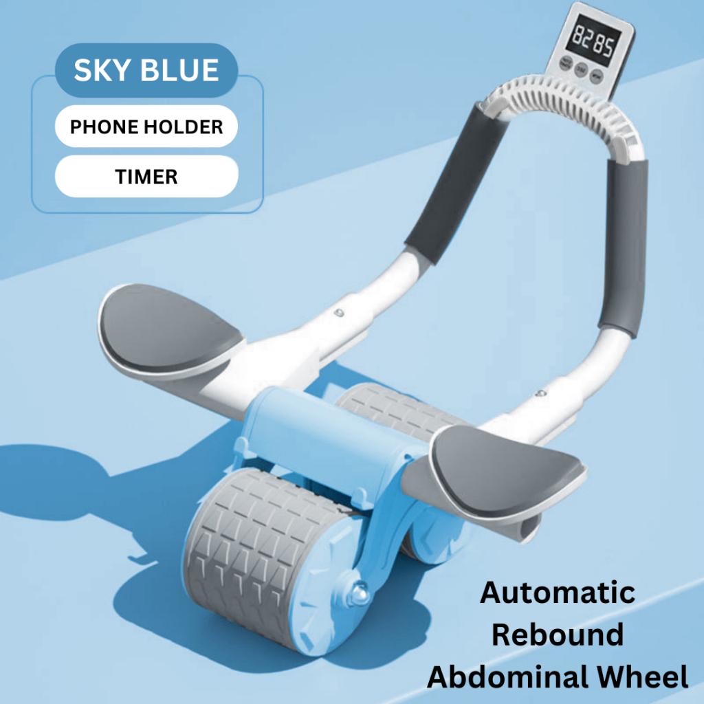 NEW Elbow Support AB Wheel Plank Roller with Timer Abs Roller Abdominal ...
